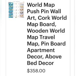 Art | Push Pin Wall Map | Poshmark